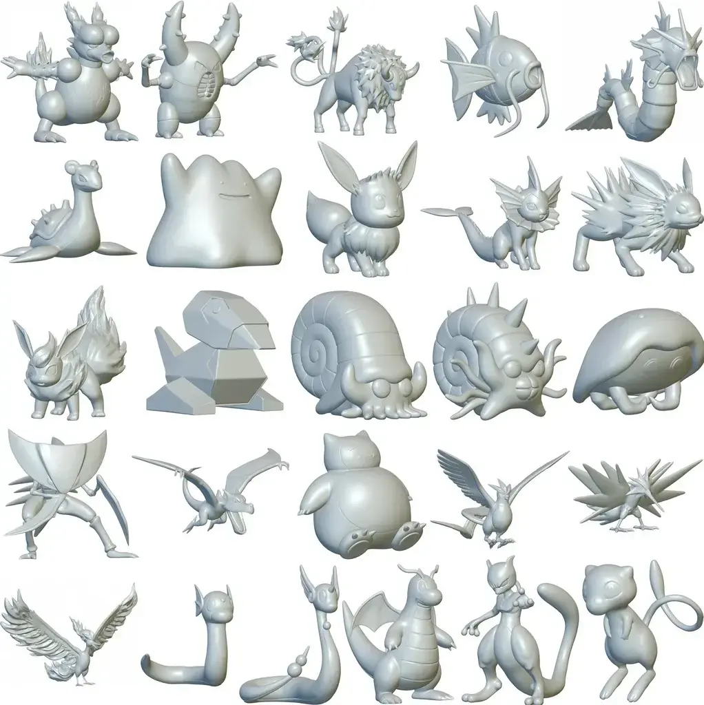 Archivo STL gratis [UPDATED!!] Pokemon Gen 1 FULL SET - Optimized for ...