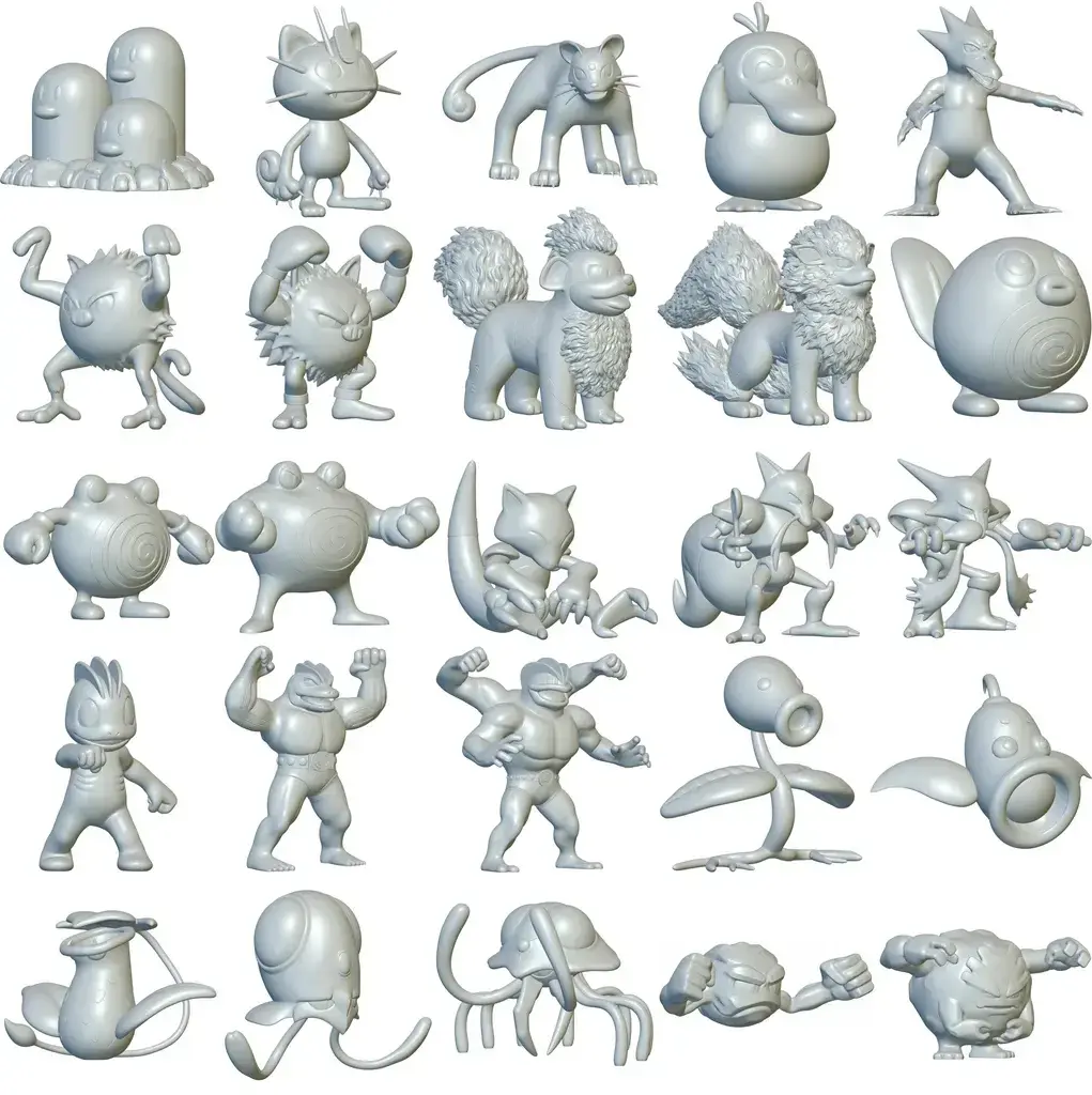 Бесплатный 3D файл [UPDATE 2] Pokemon Gen 1 FULL SET - оптимизирован ...