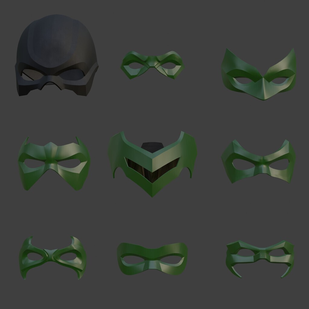 Free 3D file Robin Mask Pack 🧞‍♂️ ・3D printing idea to download・Cults