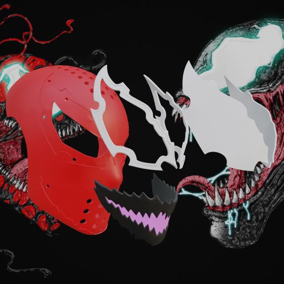 Free 3D file Carnage inspired face Shell 🐚 ・3D printable object to ...