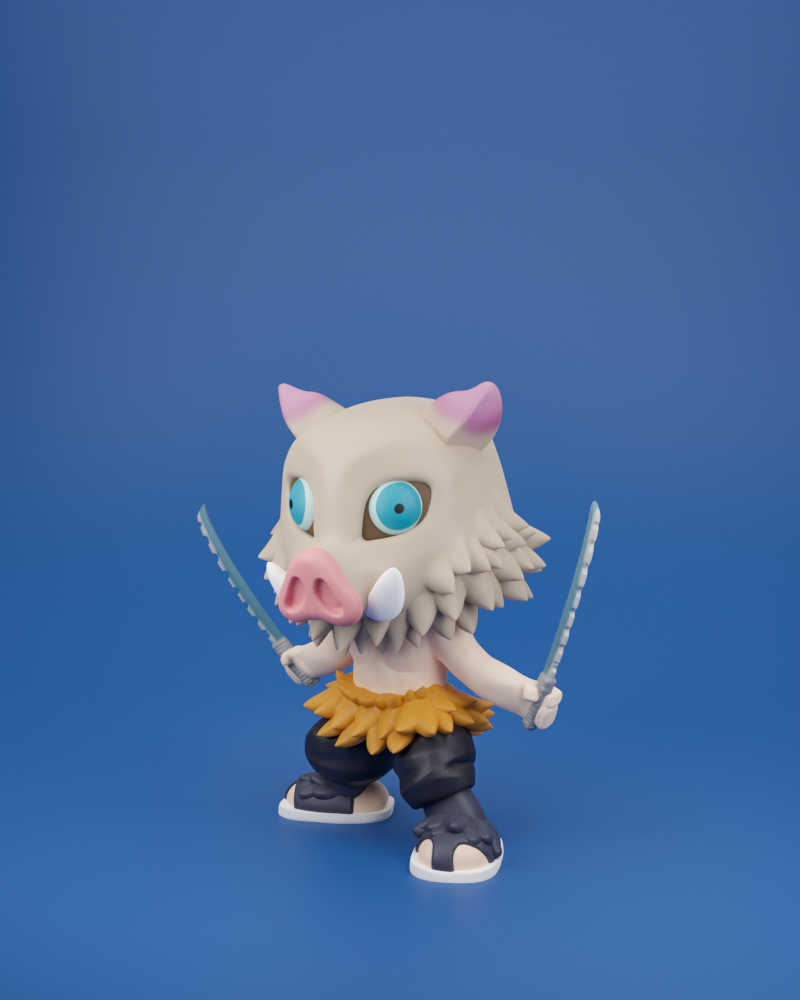 🎲 CHIBIT 080 : INOSUKE (DEMON SLAYER)・Free 3D File for ・Cults
