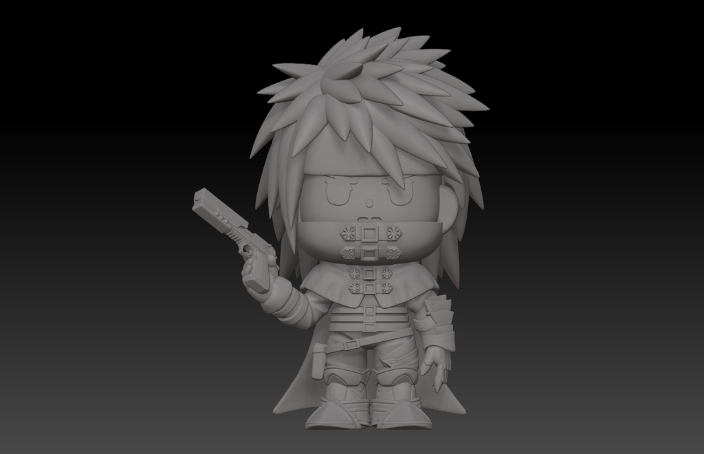 Free OBJ file Chibit 063: VINCENT VALENTINE (FFVII) 🎲 ・3D print model ...