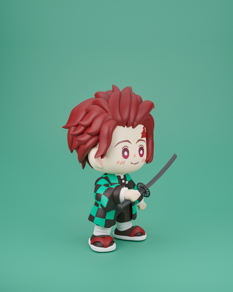 🎲 CHIBIT 078 : TANJIRO (DEMON SLAYER)・Free 3D File for ・Cults