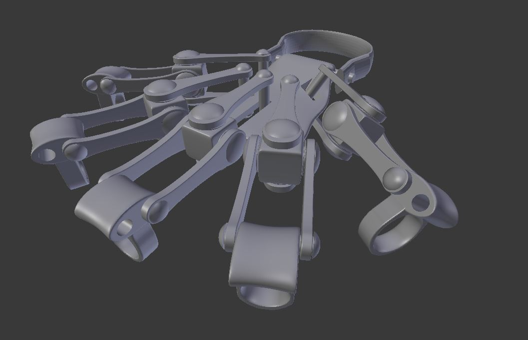 🤲 3D Printed Exoskeleton Hands - In One Piece・ 3D File for ・Cults