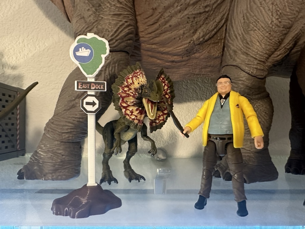 🧸 Jurassic Park Road Signs Hammond Collection Scale・Free 3D File for ・Cults