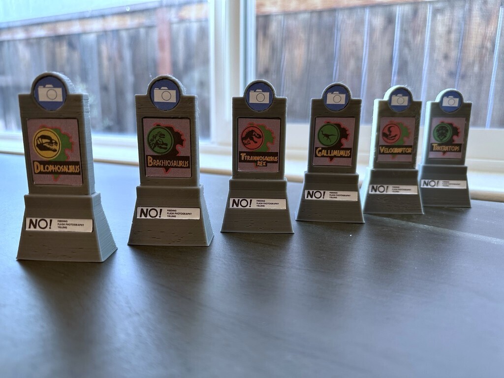 🦖 Jurassic Park Hammond Collection Paddock Sign・Free 3D File for ・Cults