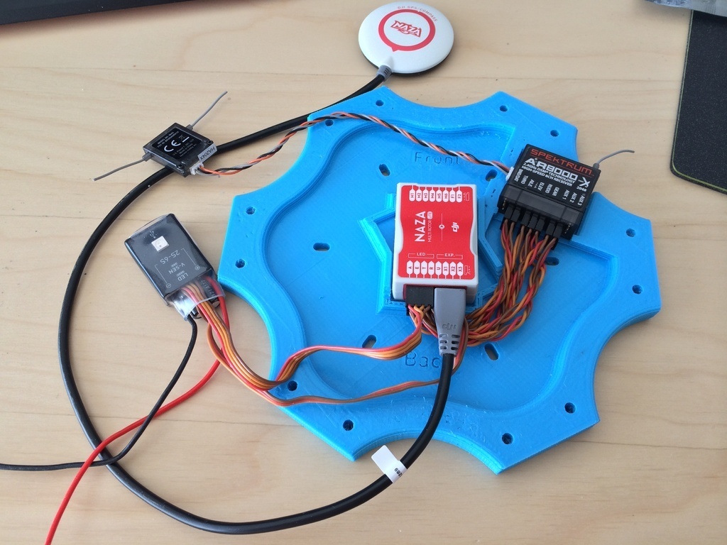 🚁 Hexacopter - Fuselage parts - centerplate v1.0・Free 3D File for ・Cults