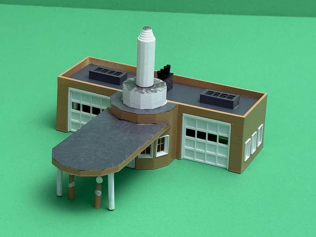 🚉 GAS STATION era 1941 1:87 HO SCALE・Free 3D File for ・Cults