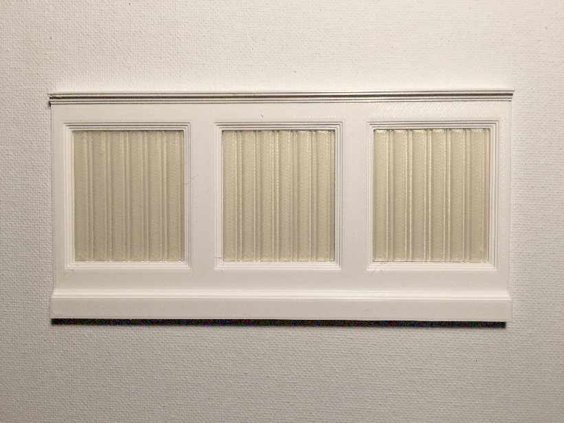 🪑 WAINSCOT PANELS 1/12 scale for Dollhouses・Free 3D File for ・Cults