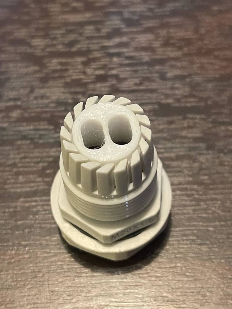 🔌 M20 Cable Gland Insert - 1mm Twin and Earth・Free 3D File for ・Cults