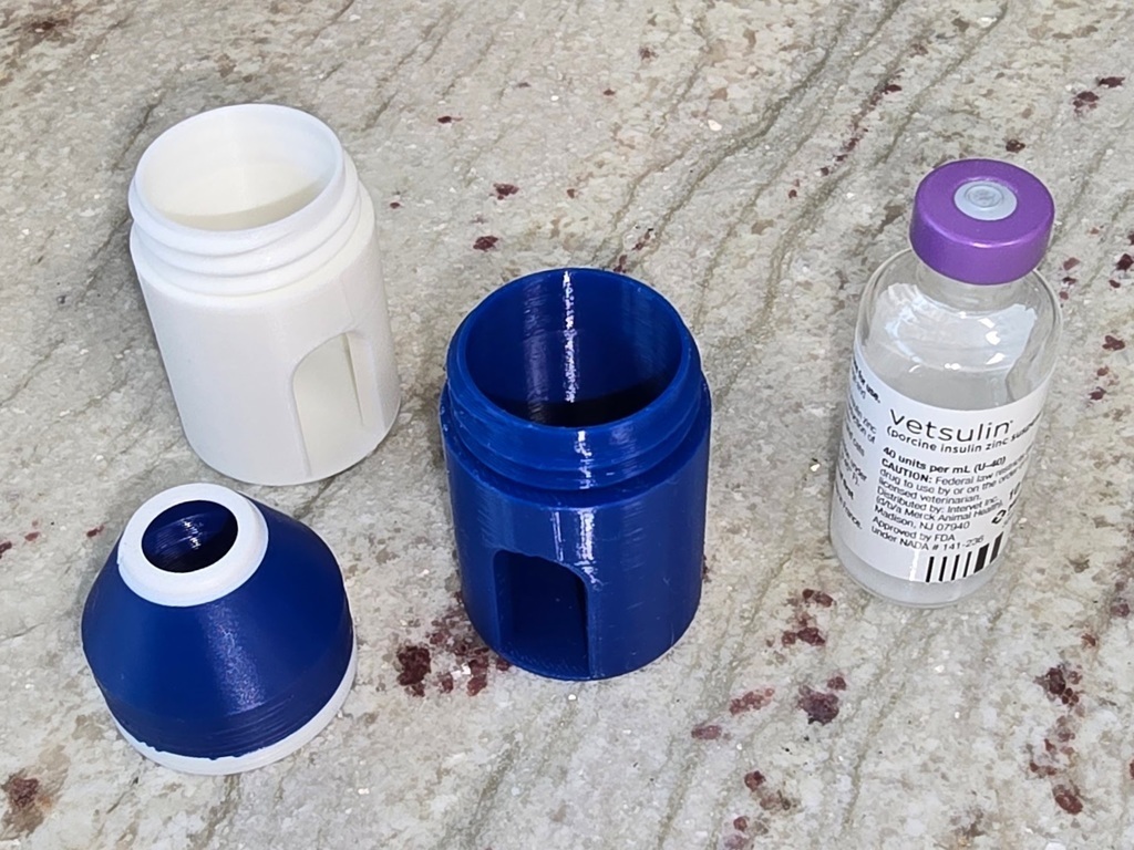 🍾 Parametric Insulin Holder・Free 3D File for ・Cults