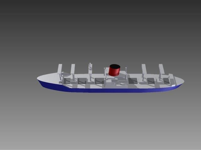 🚢 C4 (Mariner) Class Cargo ship 1:1200 scale・Free 3D File for ・Cults