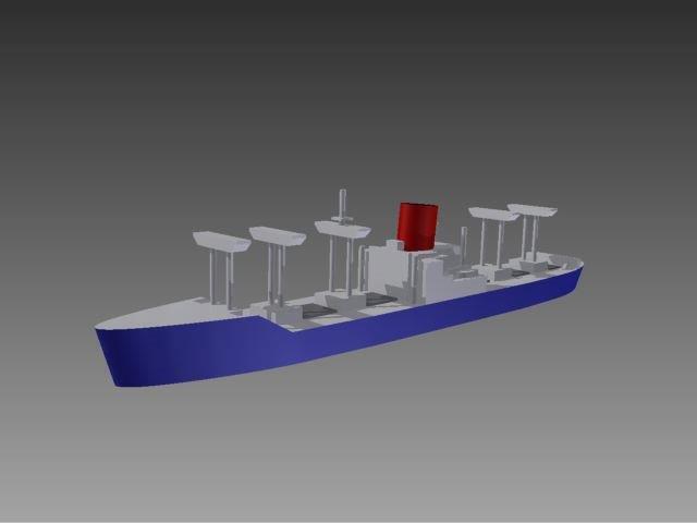 🚢 C4 (Mariner) Class Cargo ship 1:1200 scale・Free 3D File for ・Cults