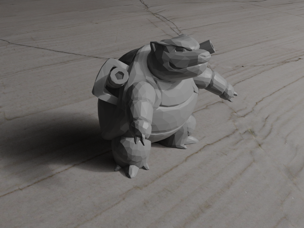 Archivo 3D gratis Blastoise - Low poly 🐉 ・Modelo imprimible en 3D para descargar・Cults