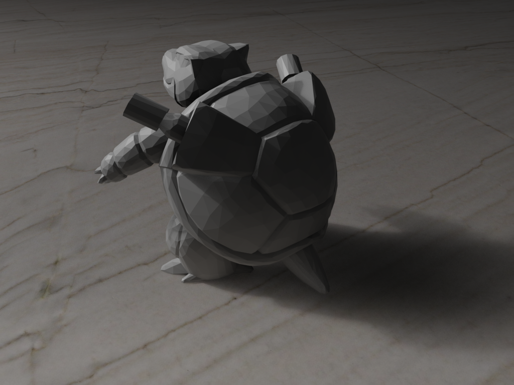 Archivo 3D gratis Blastoise - Low poly 🐉 ・Modelo imprimible en 3D para descargar・Cults