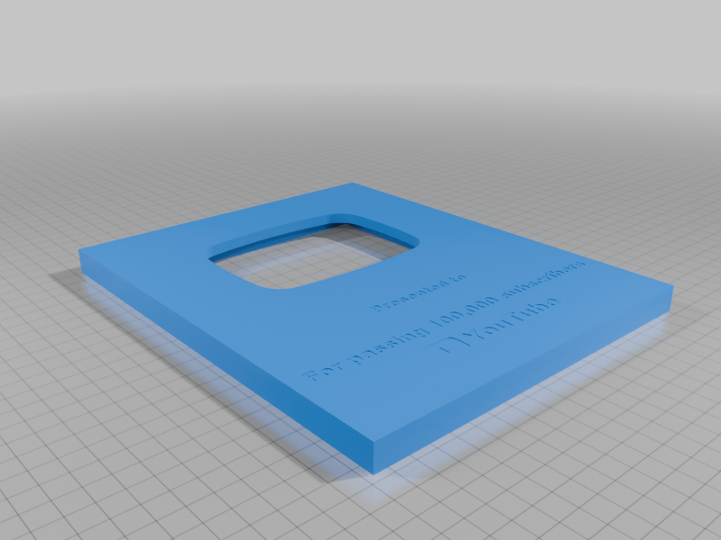 ️ YouTube Silver Play Button・Free STL File for 3D printing・Cults