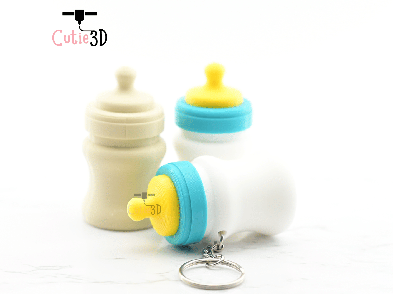 👌 Cutie3D Keycap Fidget Clicker Baby Milk Bottle Keychain - Cute ...
