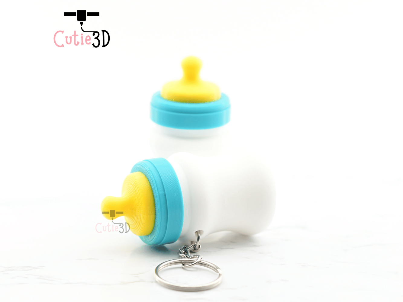 👌 Cutie3D Keycap Fidget Clicker Baby Milk Bottle Keychain - Cute ...