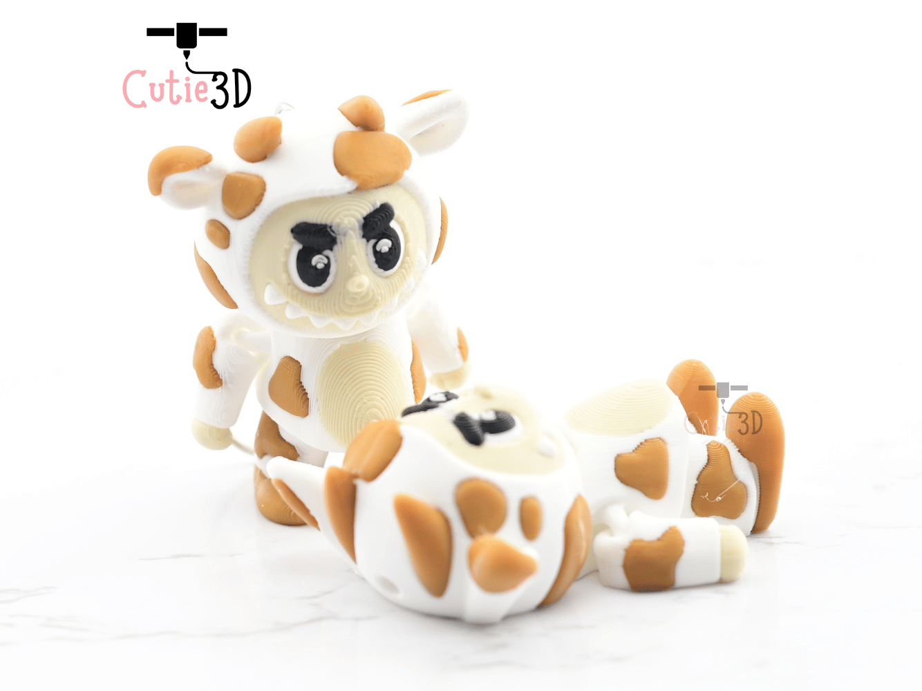 🐄 Cutie3D Articulated Labubu In Cow Custom Keychain - Cute Backpack ...