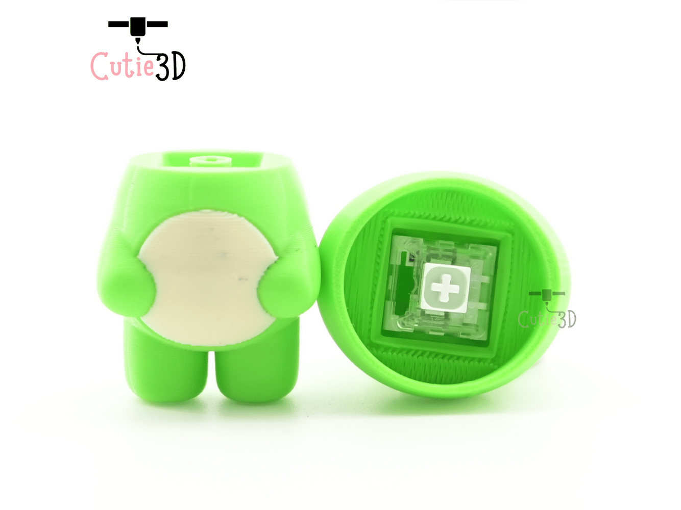 🐸 Cutie3D Happy Frog For Animal Lovers Keycap Fidget Clicker Keychain ...