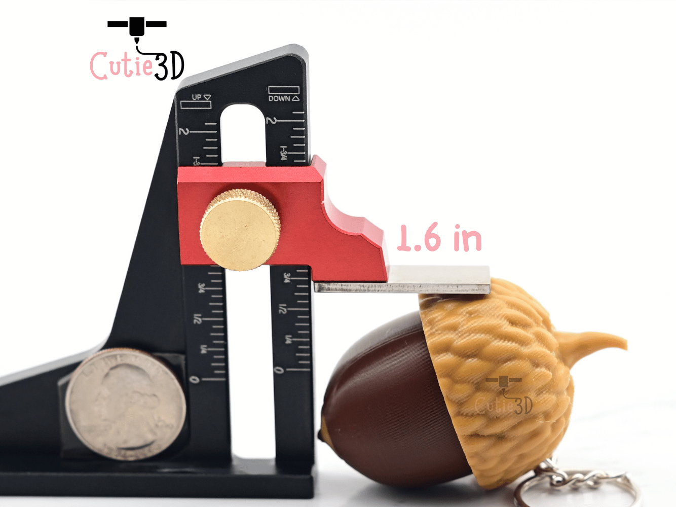 👌 Cutie3D Acorn Keycap Fidget Clicker Keychain - Cute Backpack Keychain ...