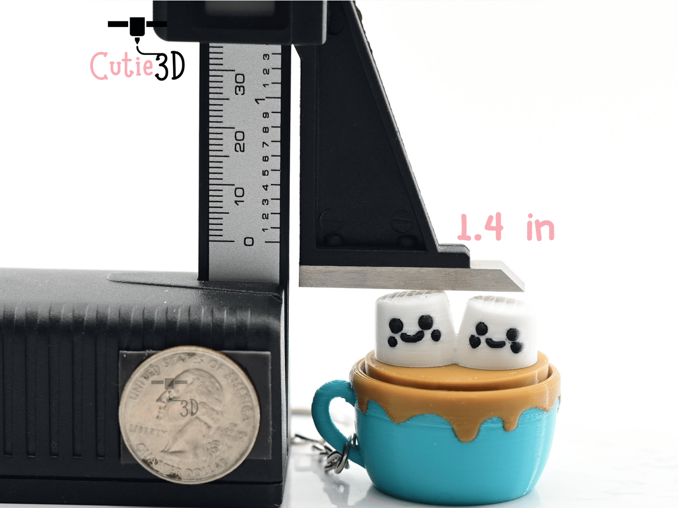 👌 Cutie3D Twisty Keycap Fidget Clicker Chocolate Marshmallow Cup・ 3D ...