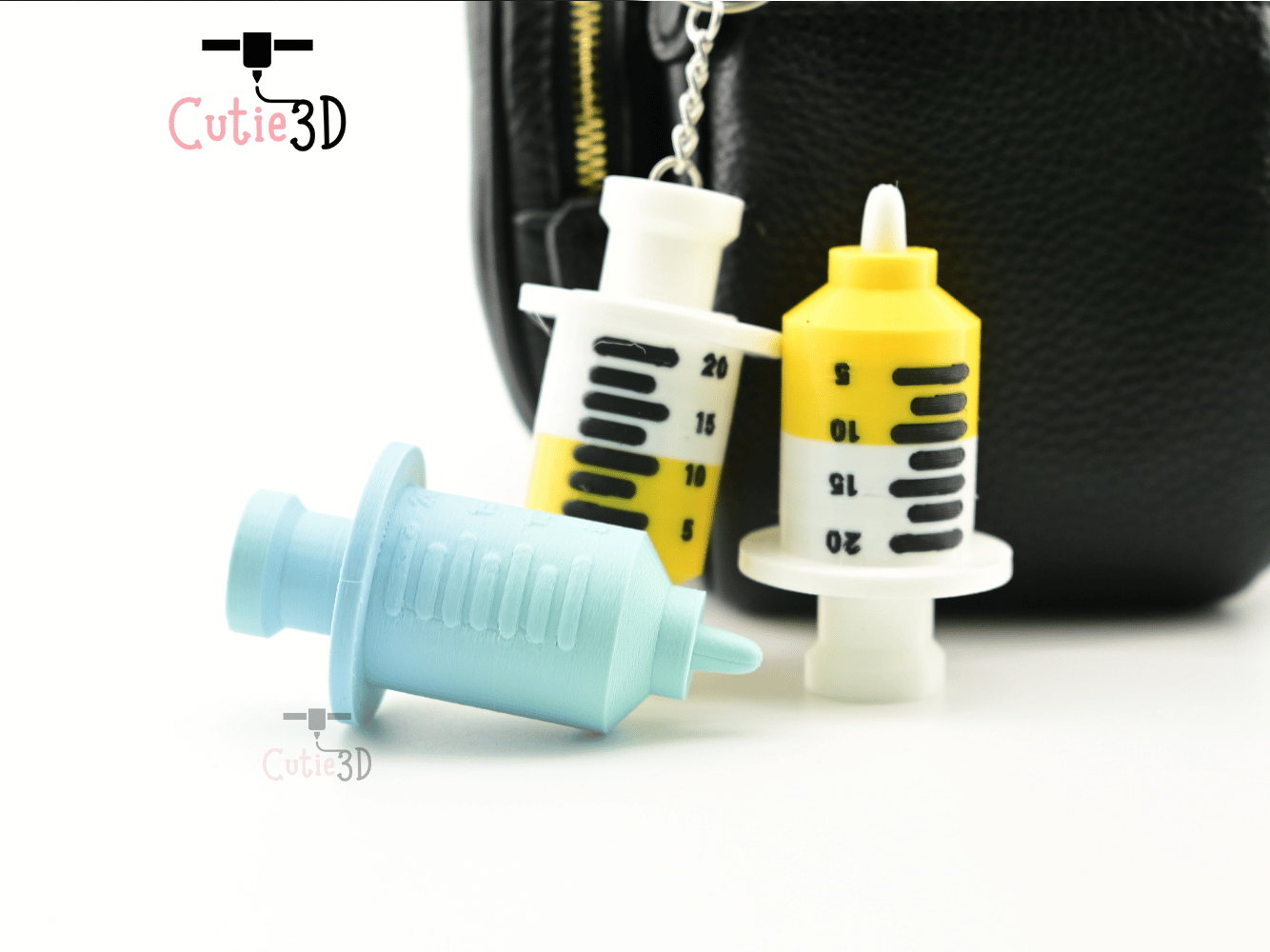 💉 Cutie3D Medical-Themed Syringe Keycap Fidget Clicker Keychain - Cute ...