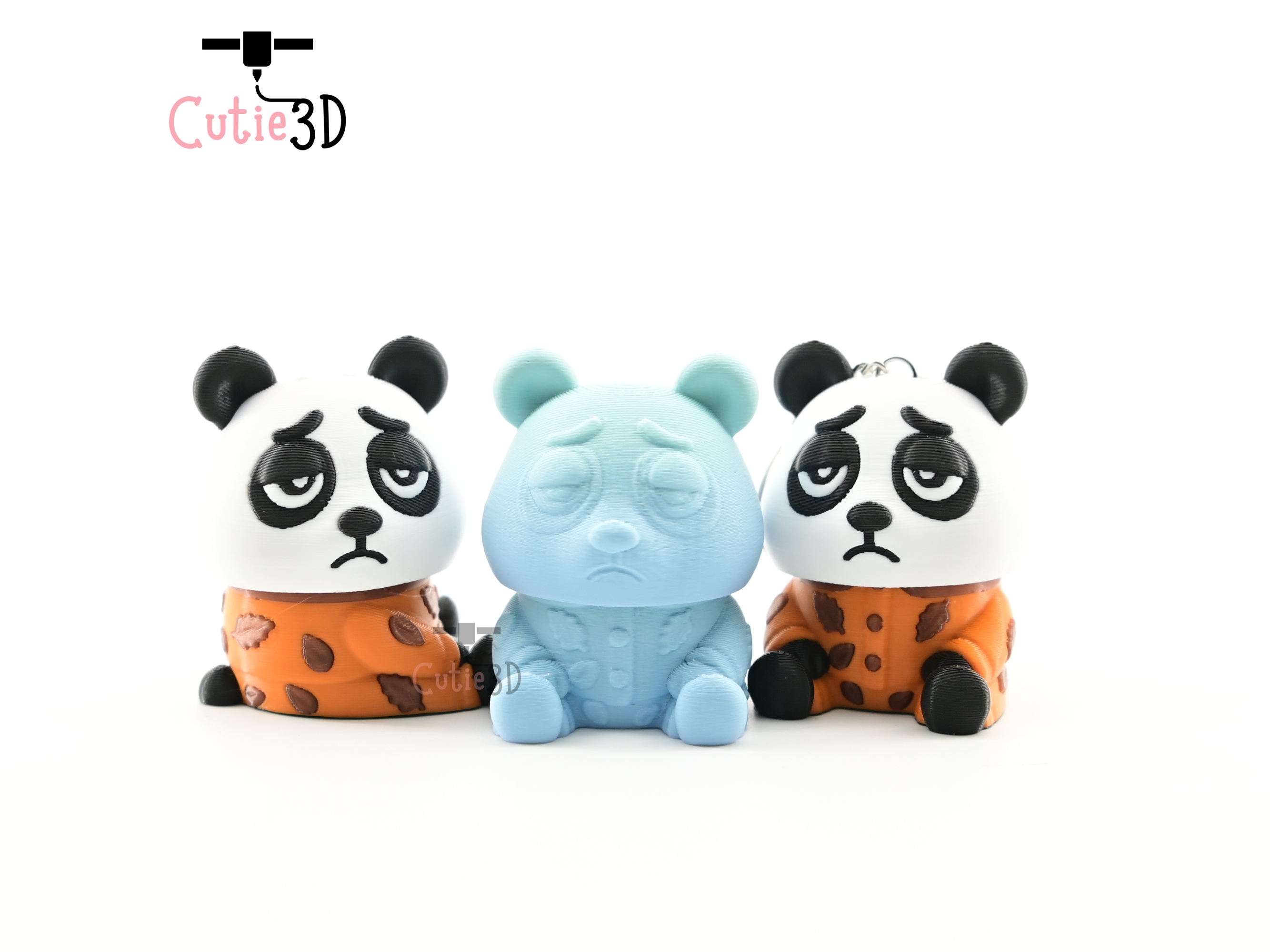 😪 Cozy Sleepy Panda Keycap Fidget Clicker Keychain - Cute Backpack ...