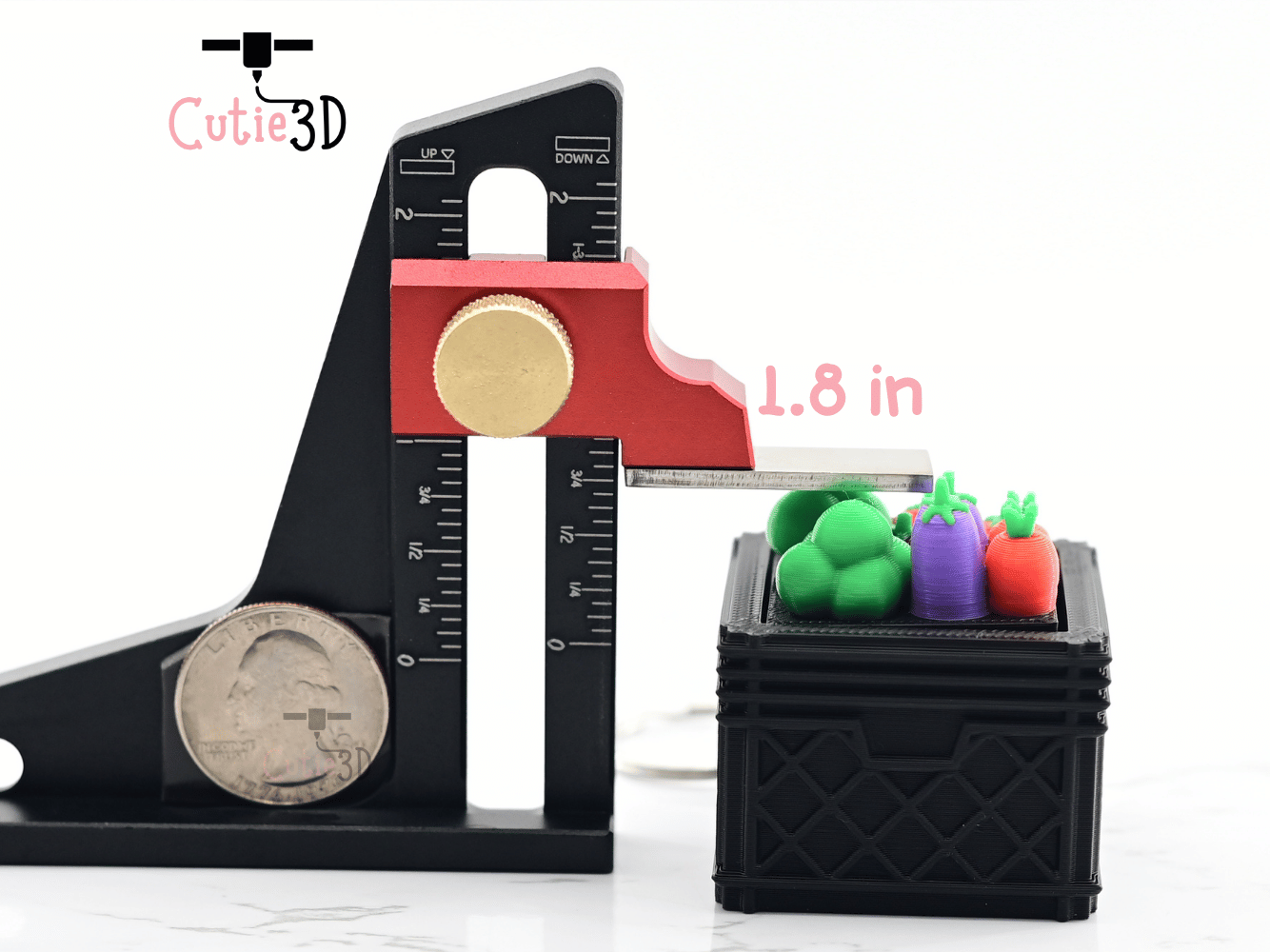 👌 Cutie3D Keycap Fidget Clicker Crate With Cute Veggies Keychain - Cute ...