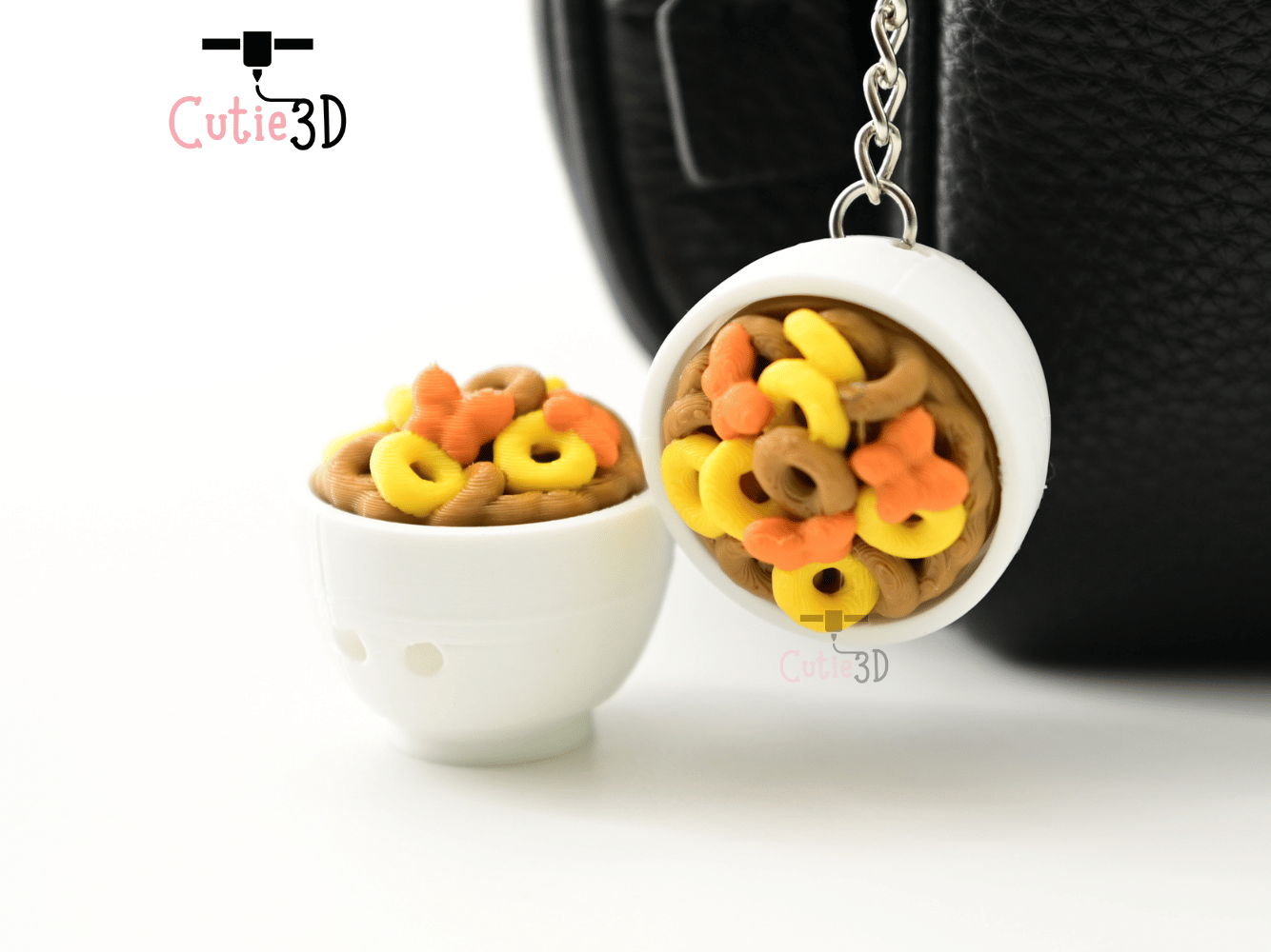 🥣 Cutie3D Breakfast Cereal Bowl Keycap Fidget Clicker Keychain - Cute ...