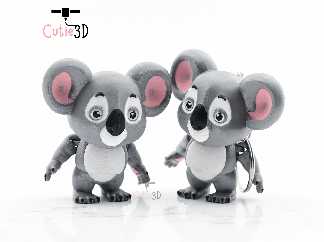 🐨 Cutie3D Articulated Koala Keychain - Cute Animal Keychain - Cute ...