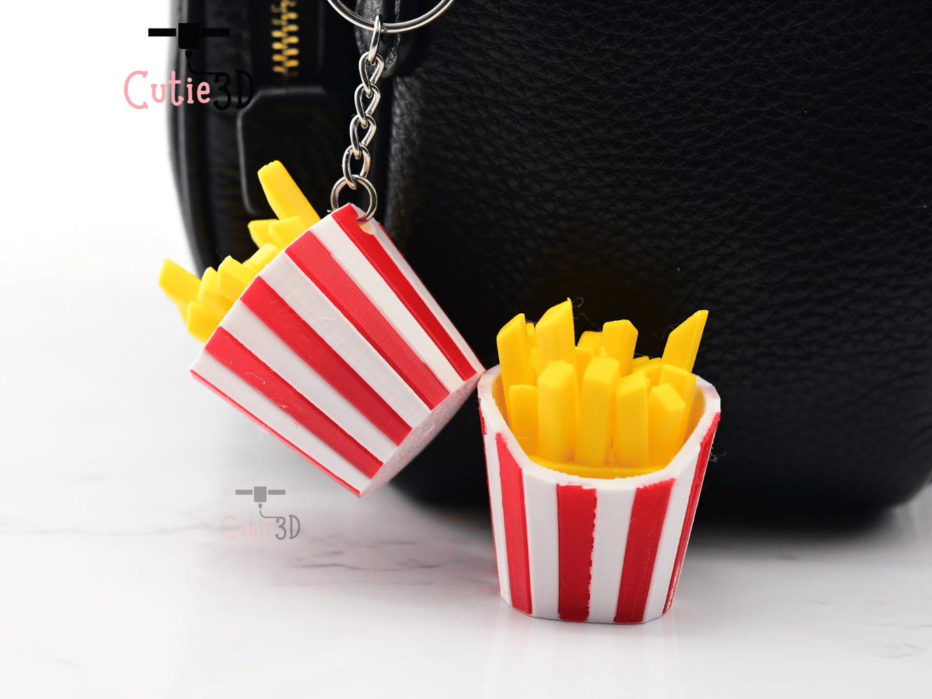 👌 Cutie3D Keycap Fidget Clicker French Fries Keychain - Cute Backpack ...
