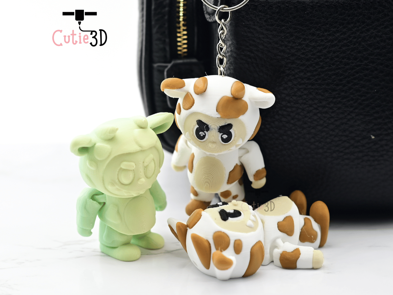 🐄 Llavero Personalizado Labubu En Vaca Articulado Cutie3D - Llavero ...