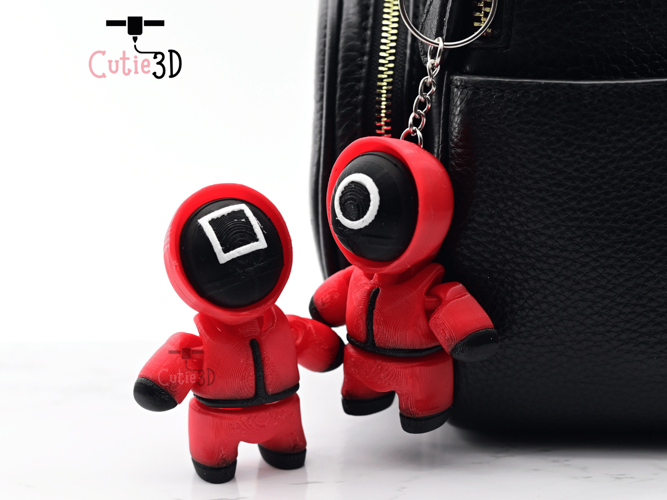 🦑 Cutie3D Articulated Squid Game Keycap Fidget Clicker Keychain - Cute ...