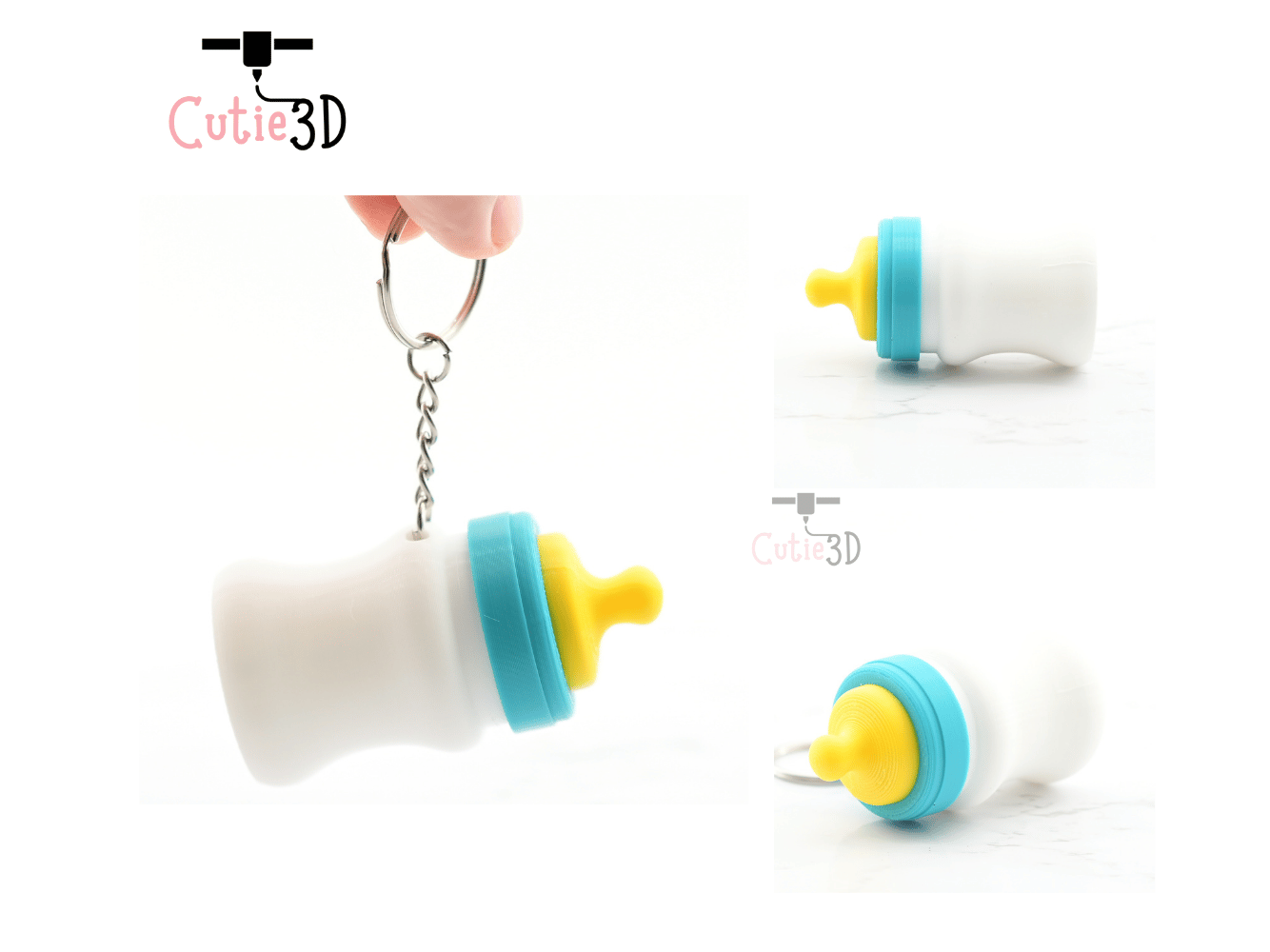 👌 Cutie3D Keycap Fidget Clicker Baby Milk Bottle Keychain - Cute ...