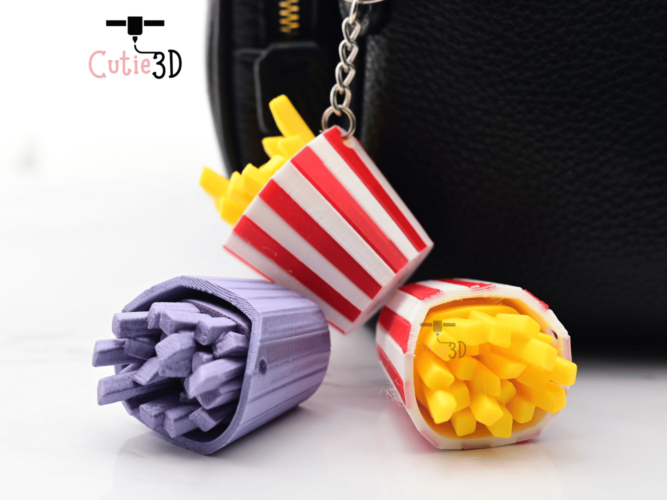 3D file Cutie3D Keycap Fidget Clicker French Fries Keychain - Cute ...