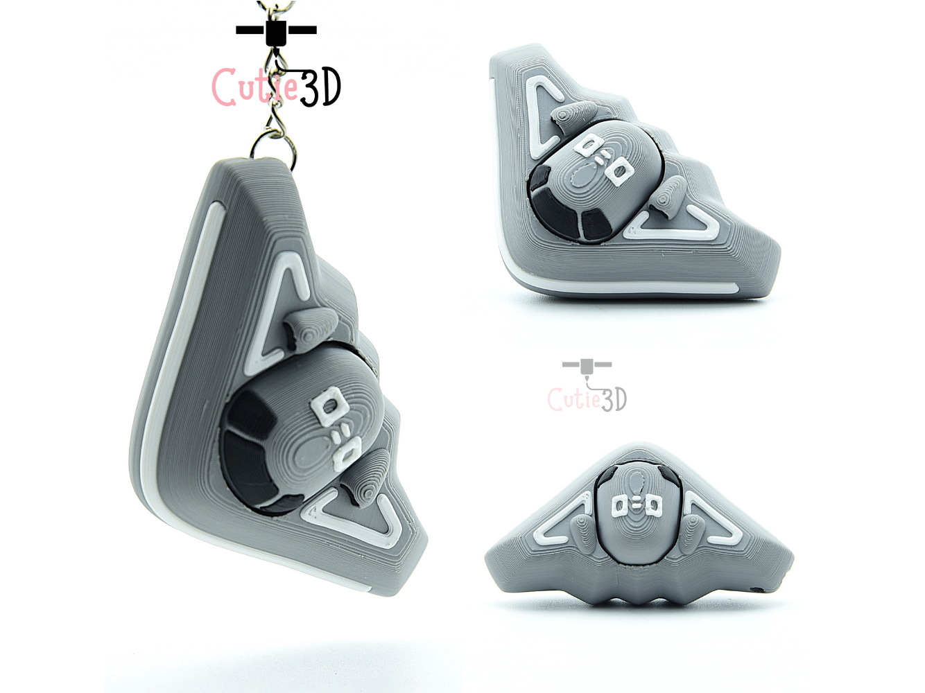 🥷 Cutie3D B2 Spirit Stealth Bomber Keycap Fidget Clicker Keychain ...