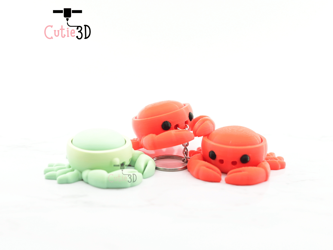 👌 Cutie3D Keycap Fidget Clicker Crab Keychain - Cute Backpack Keychain ...