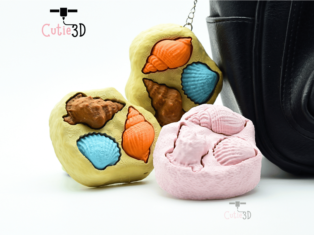 👌 Cutie3D Seashell Collection Fidget Clicker Keychain - Cute Backpack ...