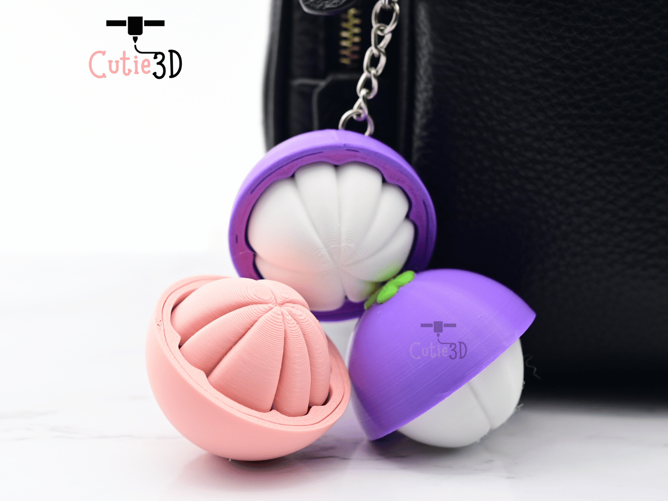 👌 Cutie3D Keycap Fidget Clicker Half Cut Mangosteen Keychain - Cute ...