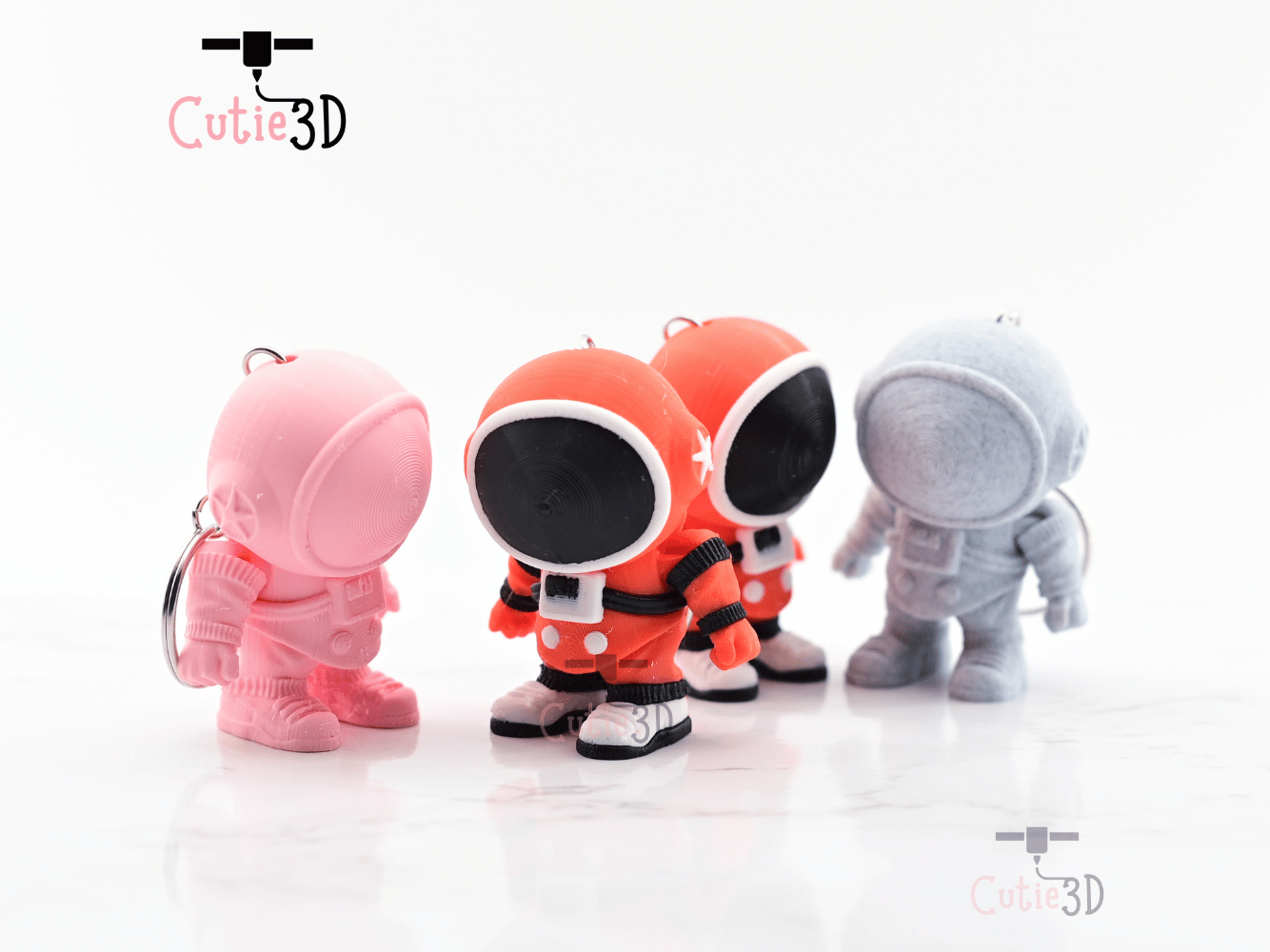🧑‍🚀 Cutie3D Articulated Mini Astronaut Space Theme Keychain - Cute ...