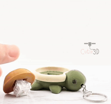 👌 Cutie3D Fidget Clicker Adorable Turtle Keychain - Cute Backpack ...
