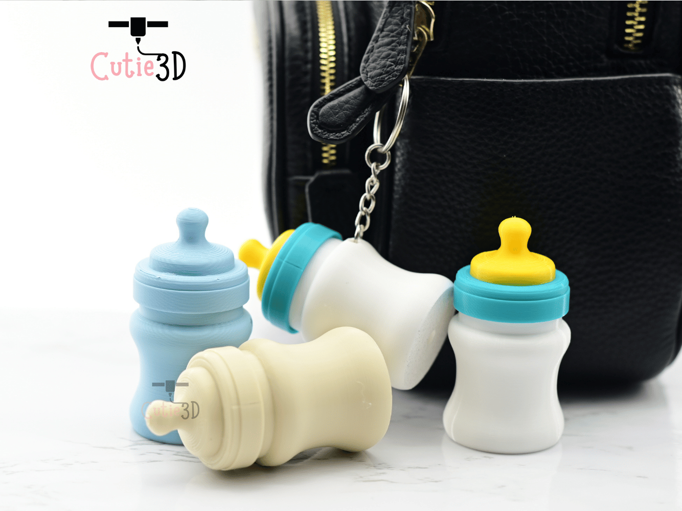 👌 Cutie3D Keycap Fidget Clicker Baby Milk Bottle Keychain - Cute ...