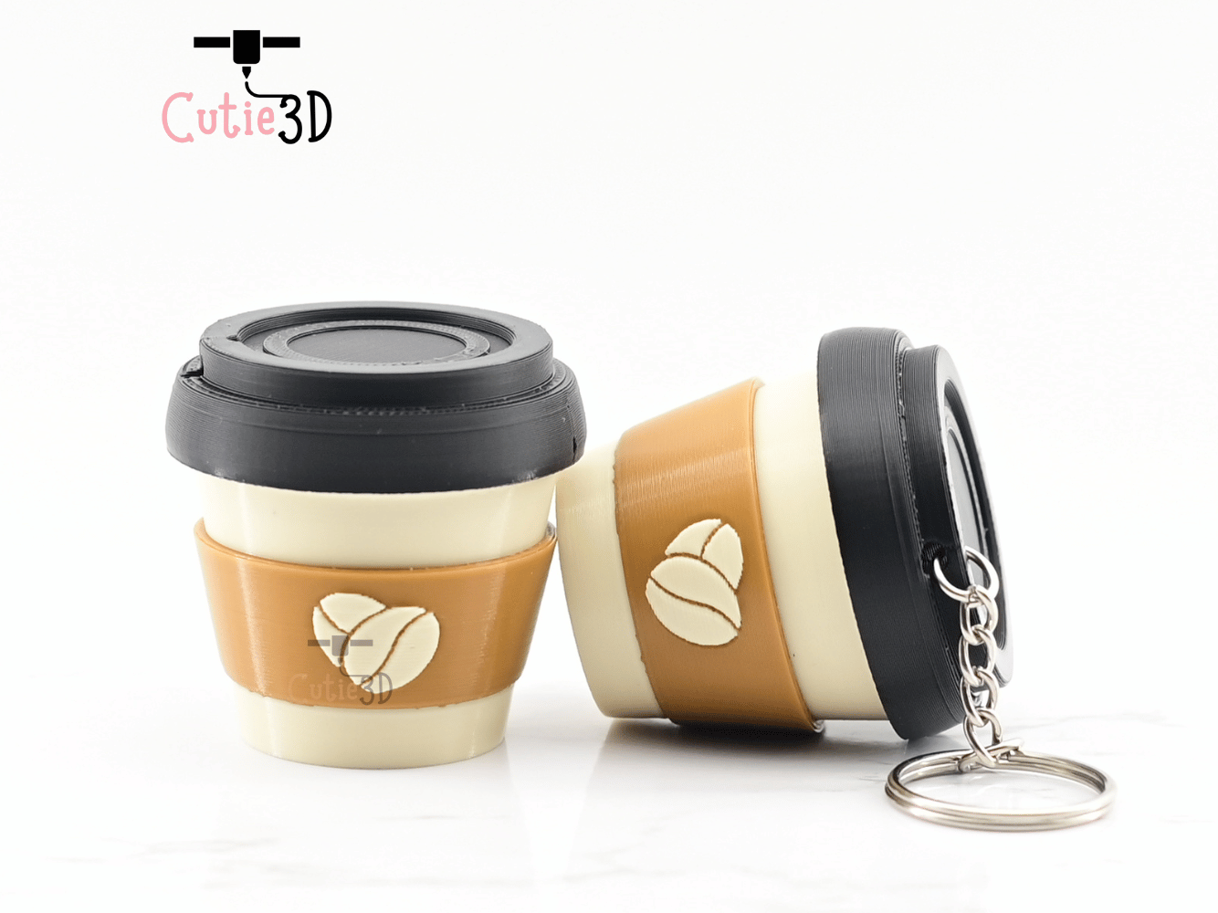 ☕ Cutie3D Twisty Coffee Cup Fidget Clicker Keychain - Cute Backpack ...