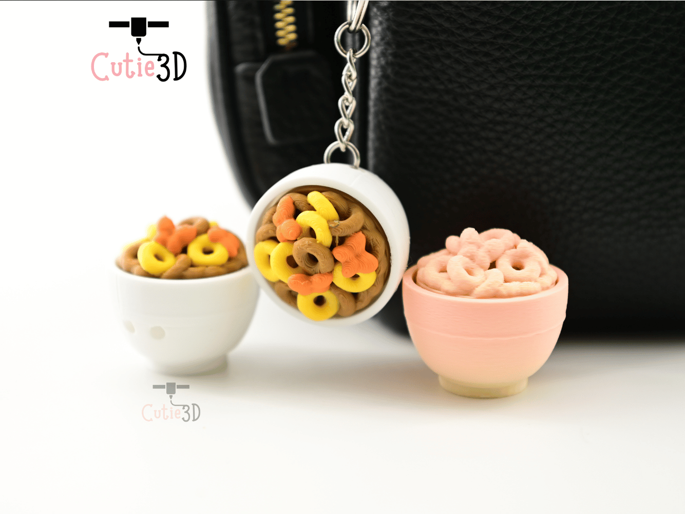 🥣 Cutie3D Breakfast Cereal Bowl Keycap Fidget Clicker Keychain - Cute ...