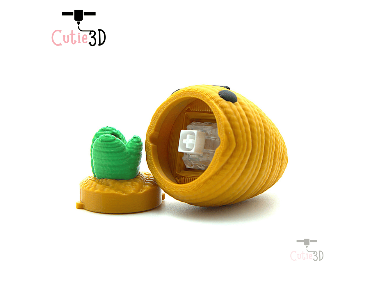 🎒 Cutie3D Kawaii Crochet Veggie Set of Keycap Clicker Keychains - Cute ...
