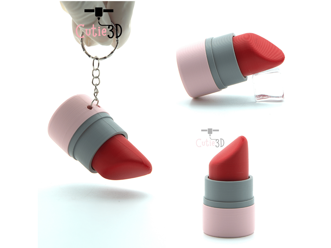 🎒 Cutie3D Kawaii Makeup Accessories Set of Clicker Keychains - Cute ...