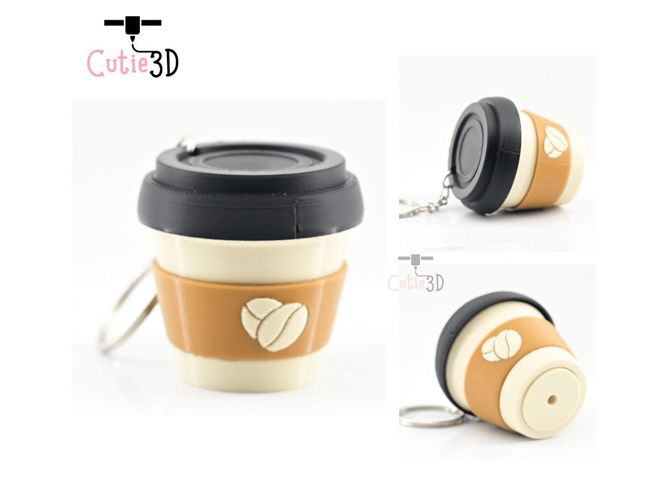 ☕ Cutie3D Twisty Coffee Cup Fidget Clicker Keychain - Cute Backpack ...