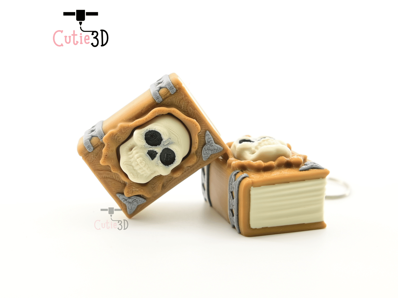 🎃 Cutie3D Halloween Spellbook With Skull Keycap Fidget Clicker Keychain ...