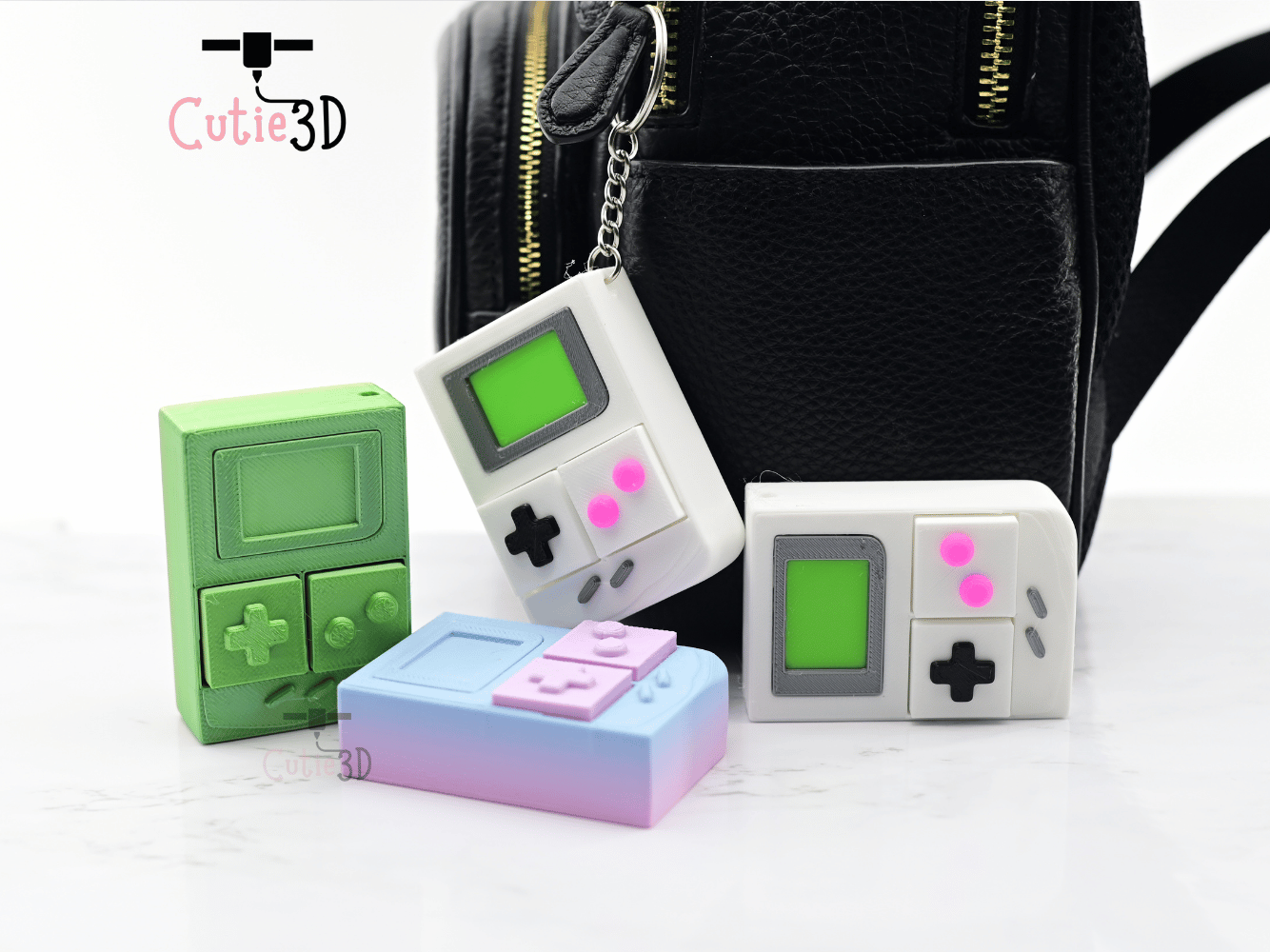 👦 Cutie3D Retro Nintendo Game Boy Keycap Fidget Clicker Keychain - Cute ...